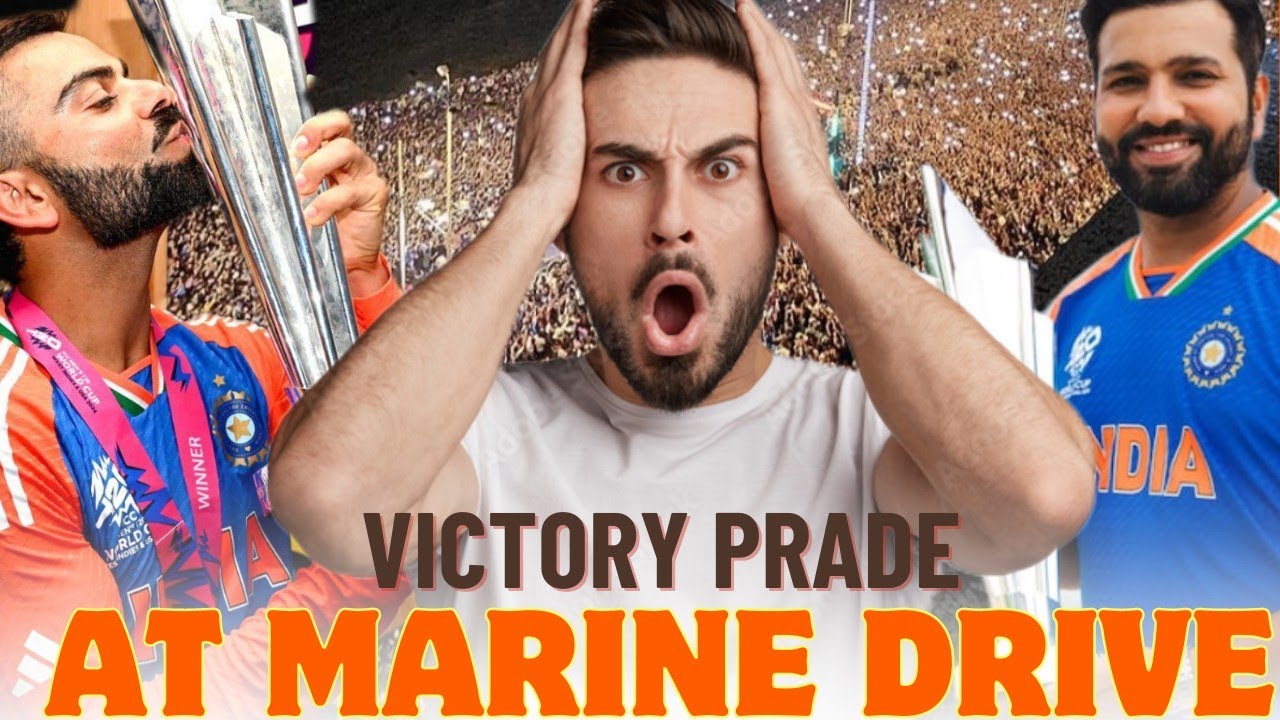 Team India Road Show At Marine drive Mumbai ! - YouTube