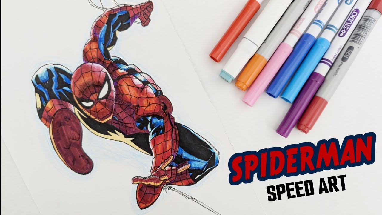 Spiderman Speed Art #spiderman - YouTube