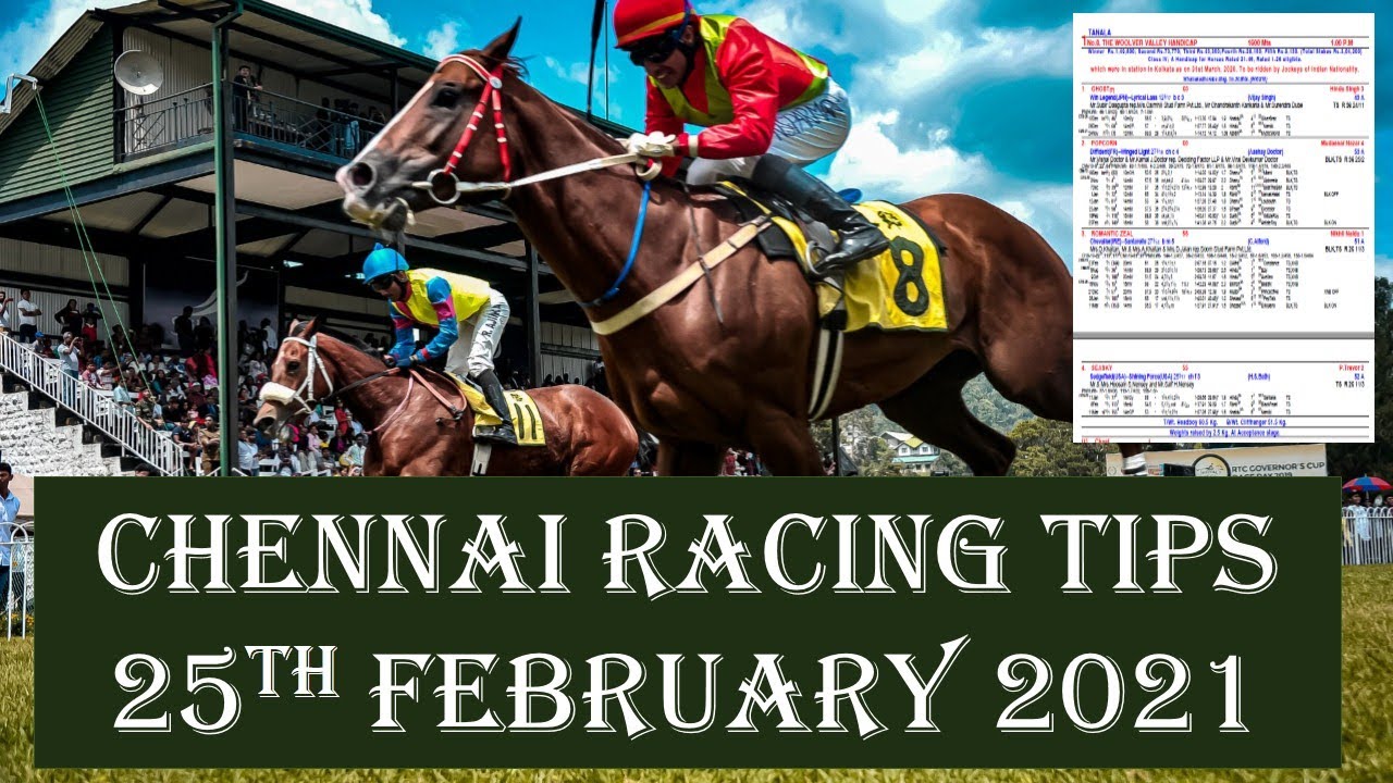 CHENNAI RACING TIPS 25TH FEBRUARY 2021 - YouTube