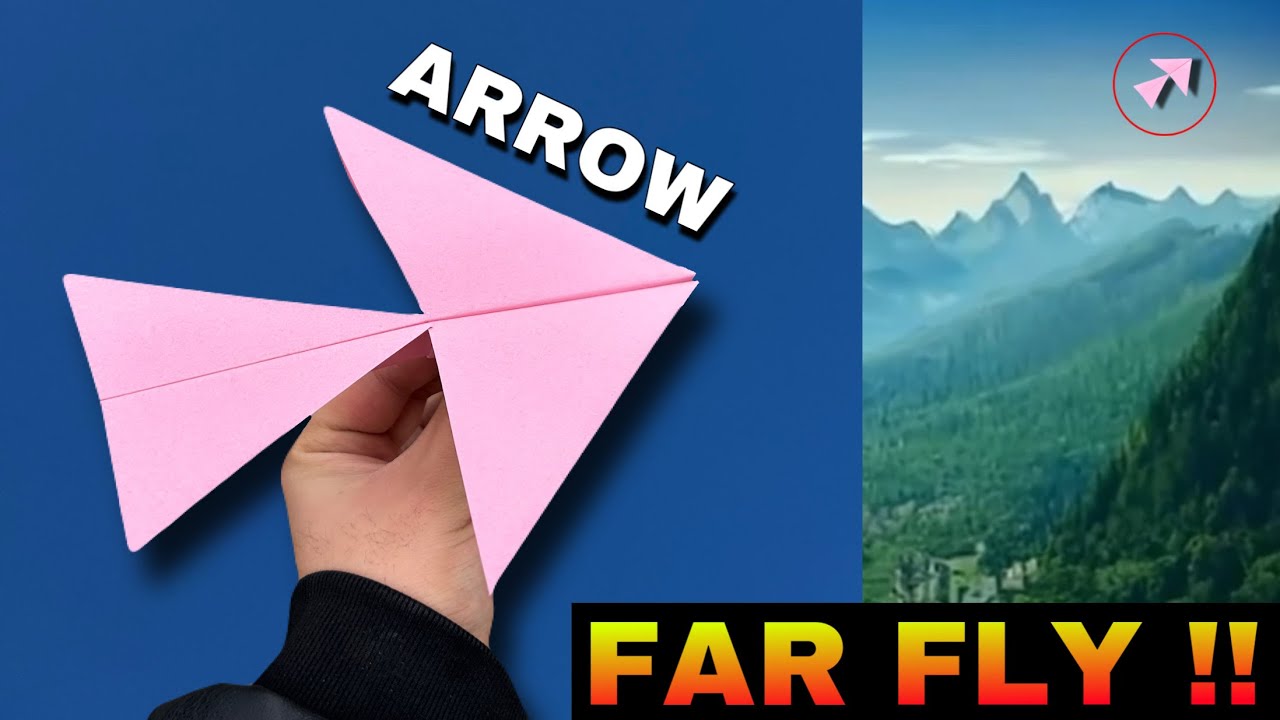 How To Make Arrow Paper Plane That Far Fly (Easy) - YouTube