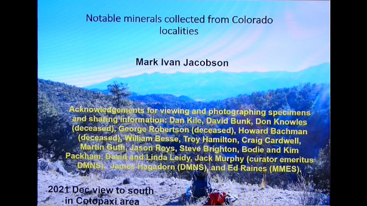 Notable minerals collected from Colorado localities by Mark Ivan ...