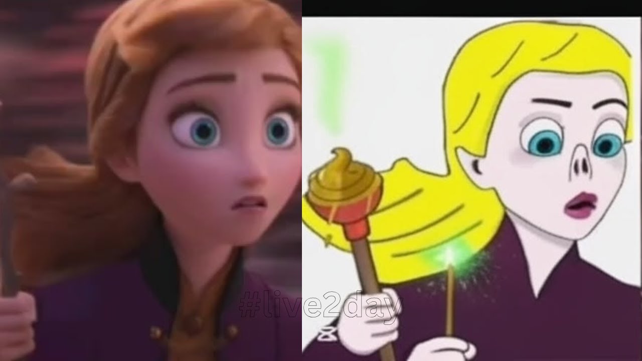 Elsa Frozen 2 - Face Her Biggest Fear - funny Drawing memes - Try not ...