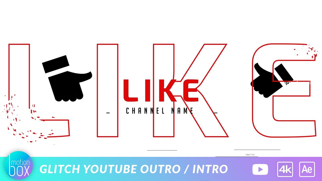 Glitch Youtube Outro / Intro | After Effects template - YouTube