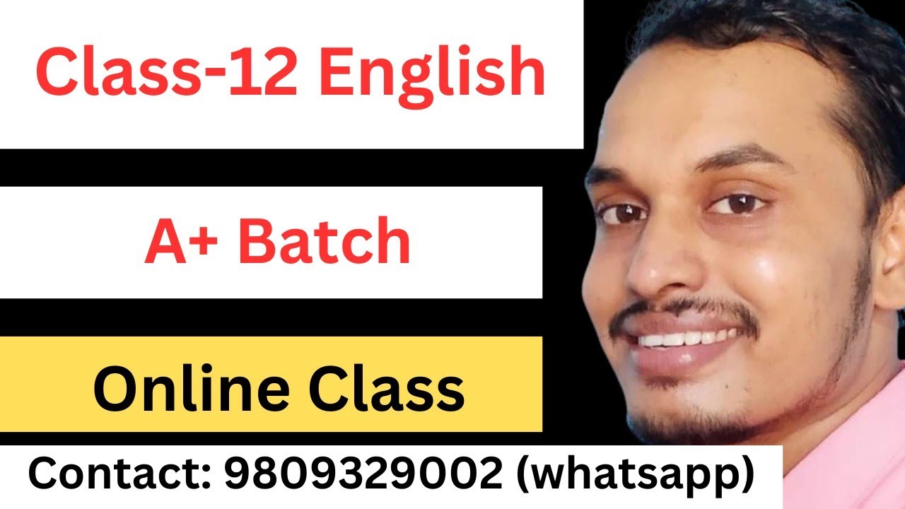 A+ Batch of Class 12th English | Online Class by Shyam Sir - YouTube