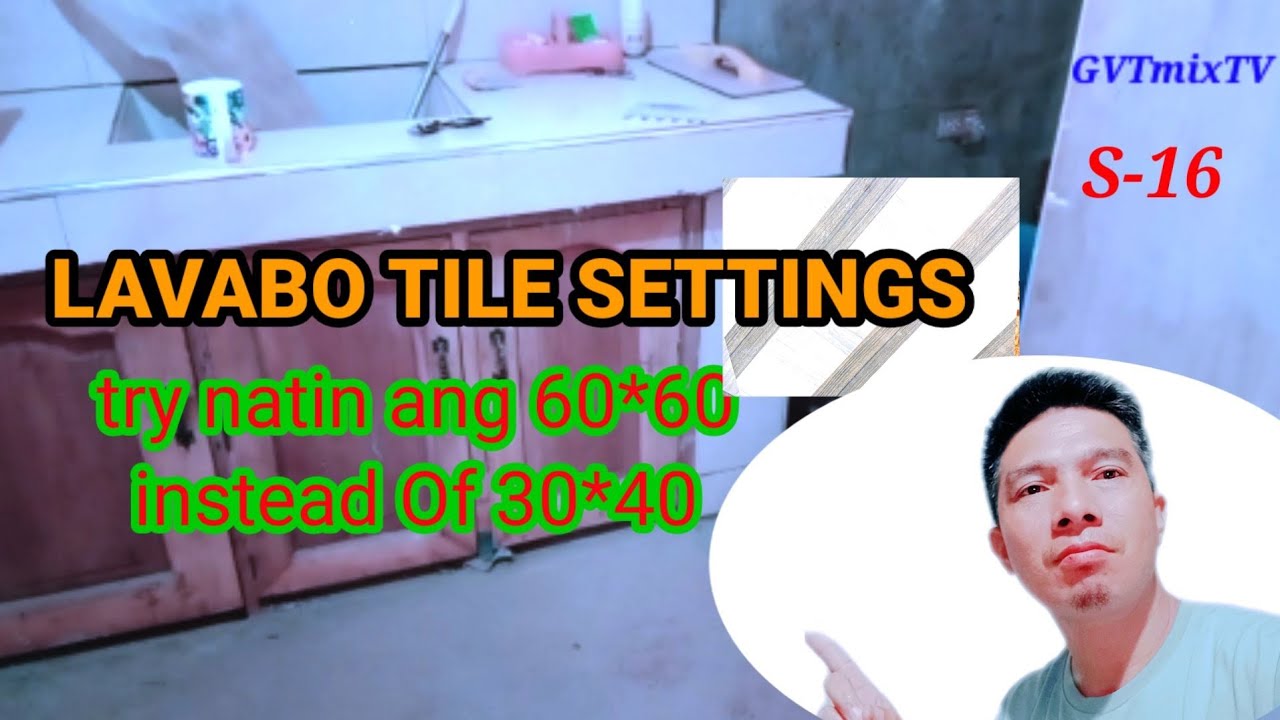How to tiles lavabo using the 60*60 tile #lavabotilesing#cuttingtile# ...