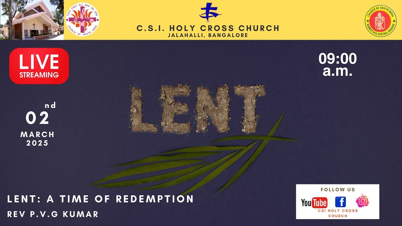 CSI HOLY CROSS CHURCH LIVE SUNDAY SERVICE - YouTube