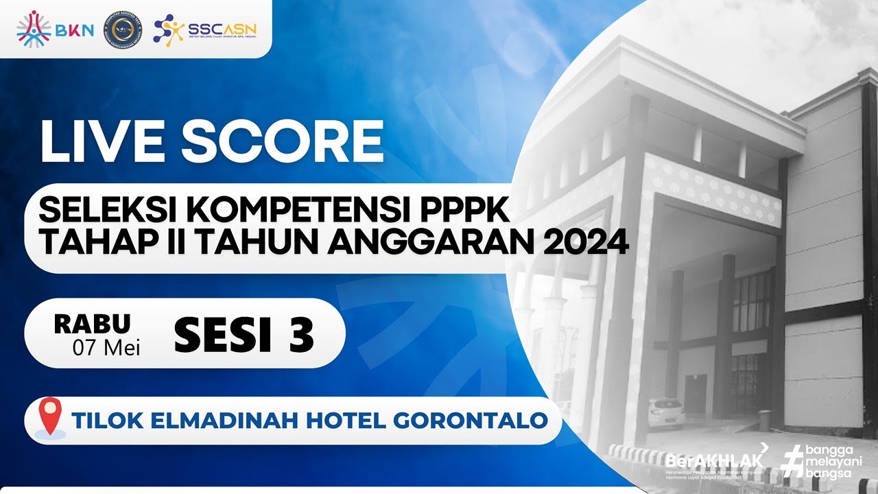 [SESI 3 | 7 MEI 2025] - LIVE SCORE SELEKSI PPPK TAHAP II T.A.2024 - TILOK ELMADINAH HOTEL ...