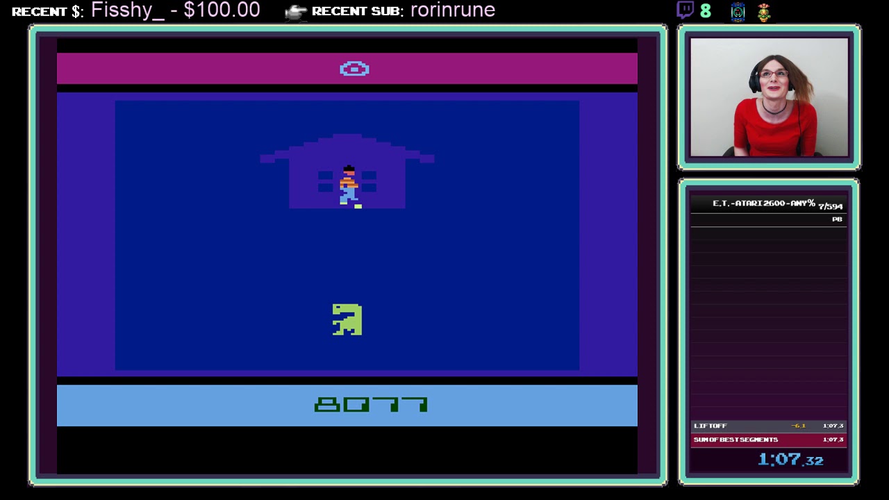 E.T. The Extra Terrestrial - Atari 2600 - Speedrun (Easy) 1m07s - YouTube