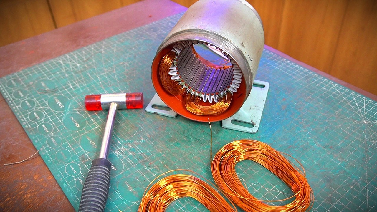 Air blower Single Phase Motor Complete Winding & Connection Process ...