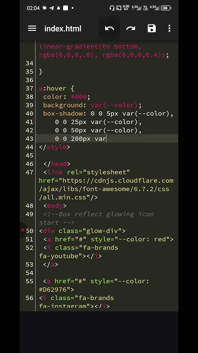 Glowing reflect icon with HTML and CSS #coding #htmlcss #webdesign #css - YouTube