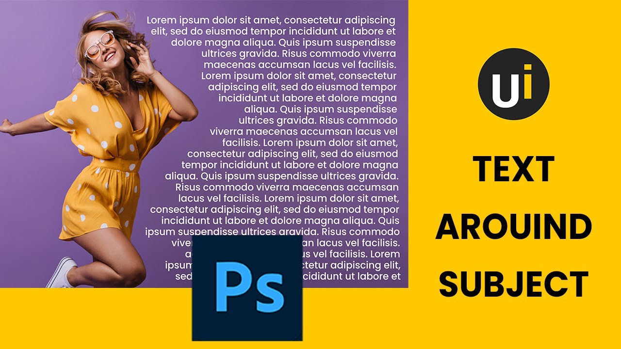 How to Wrap the Text Around an Image Using in Photoshop | Text Around ...
