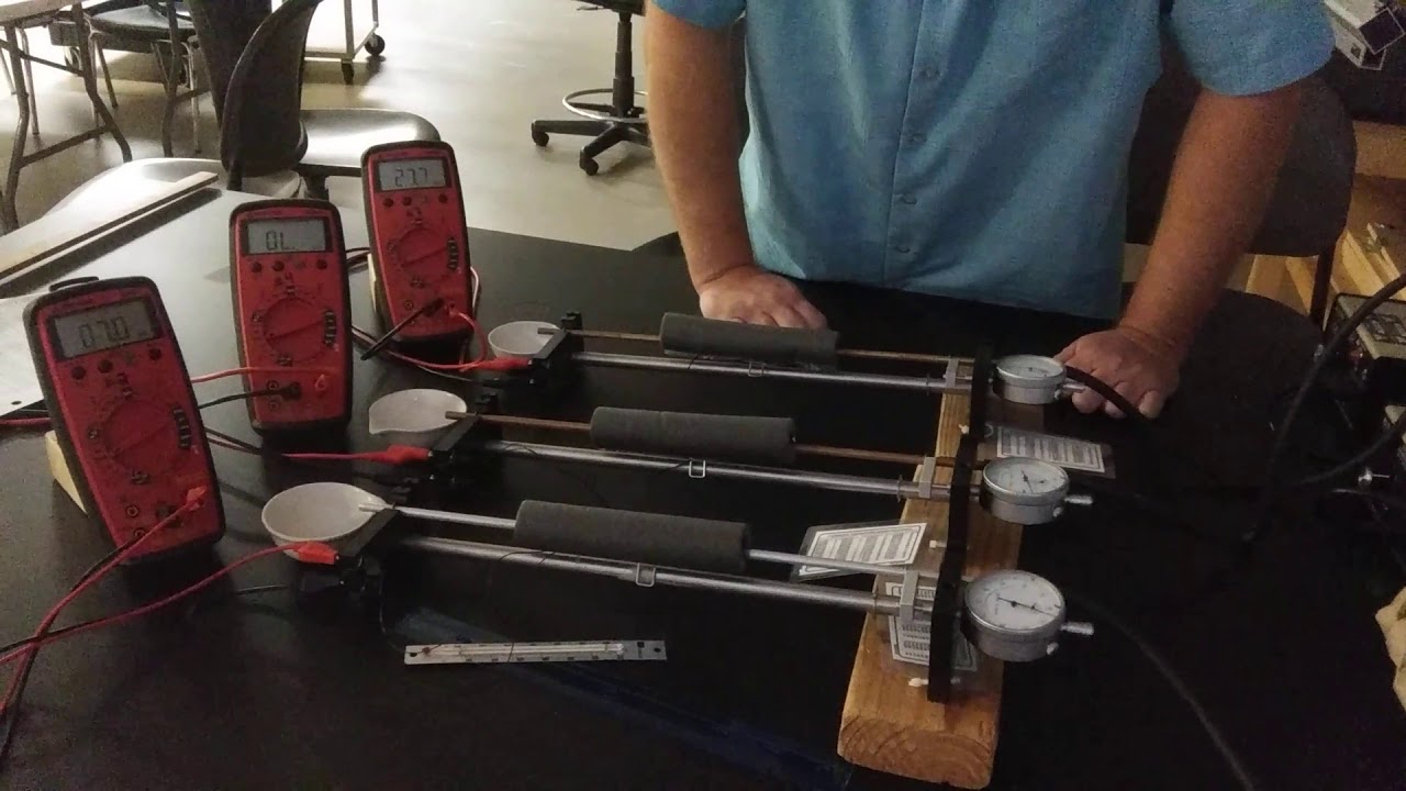 Thermal expansion lab data collection - YouTube