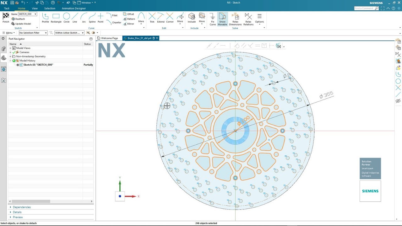 NX Sketch June 2020 and imported geometry / Geometria importowana w NX ...