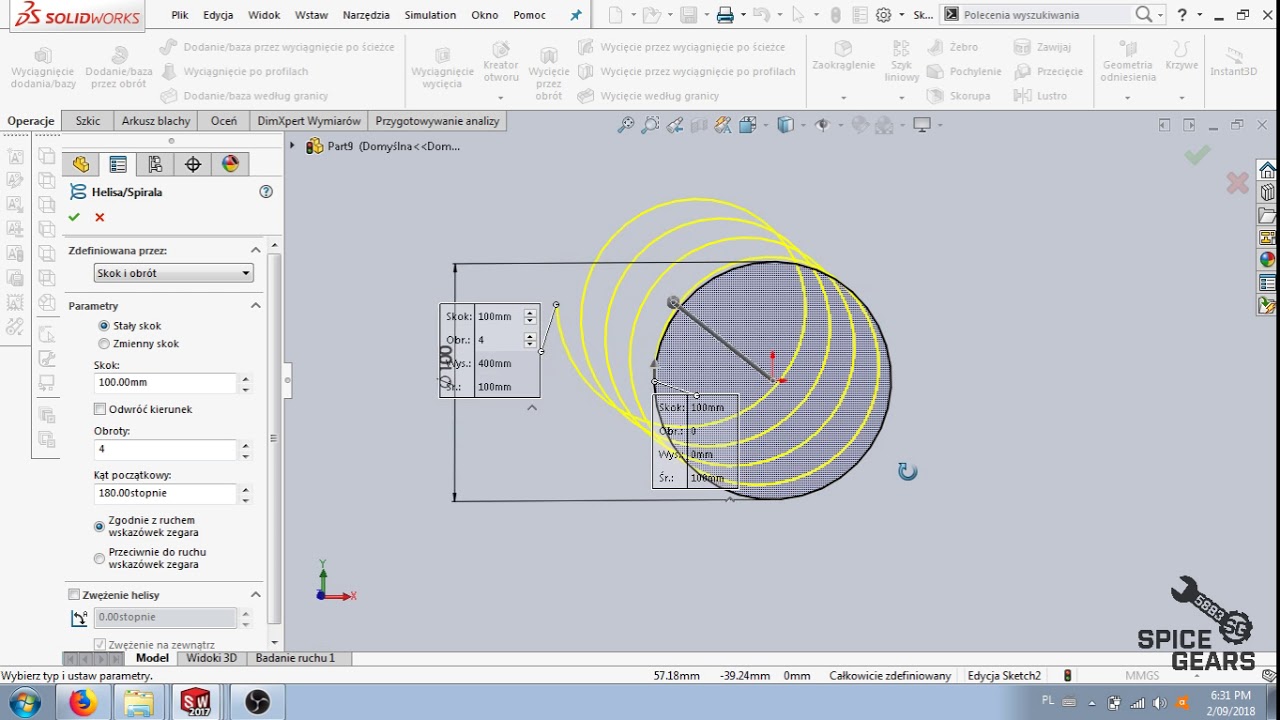 10. FRC Solidworks - Baza przez wyciągnięcie po ścieżce - YouTube