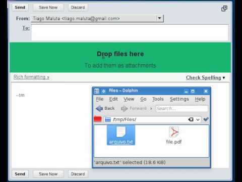 Drag'n drop with Gmail