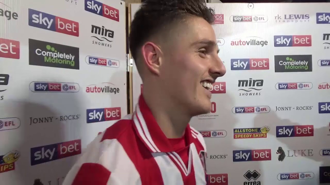 Tom Nichols on his first appearance and the win over Morecambe - YouTube