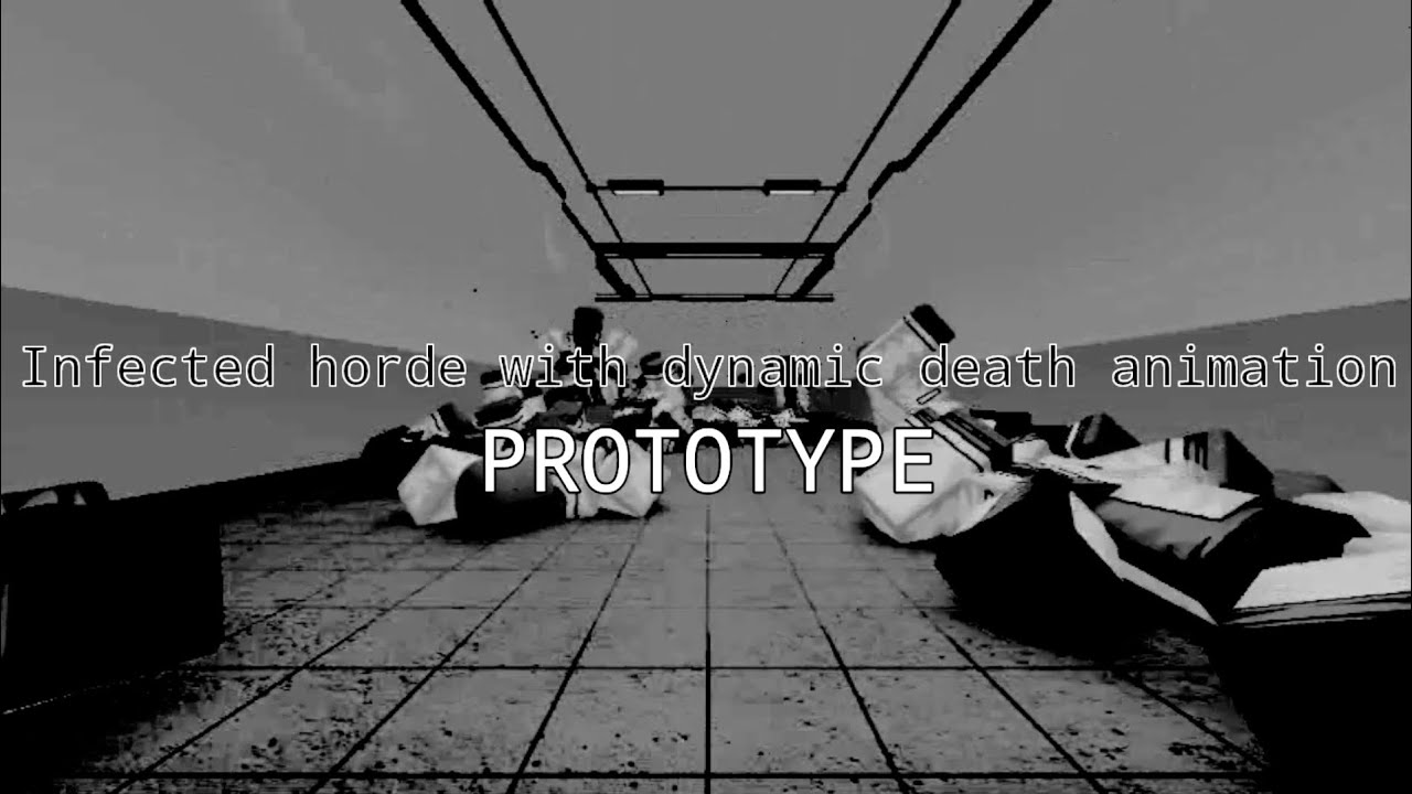 infected horde with dynamic death animation: prototype - YouTube