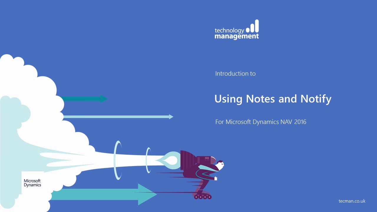 Dynamics NAV 2016: Using Notes and the Notify option - YouTube