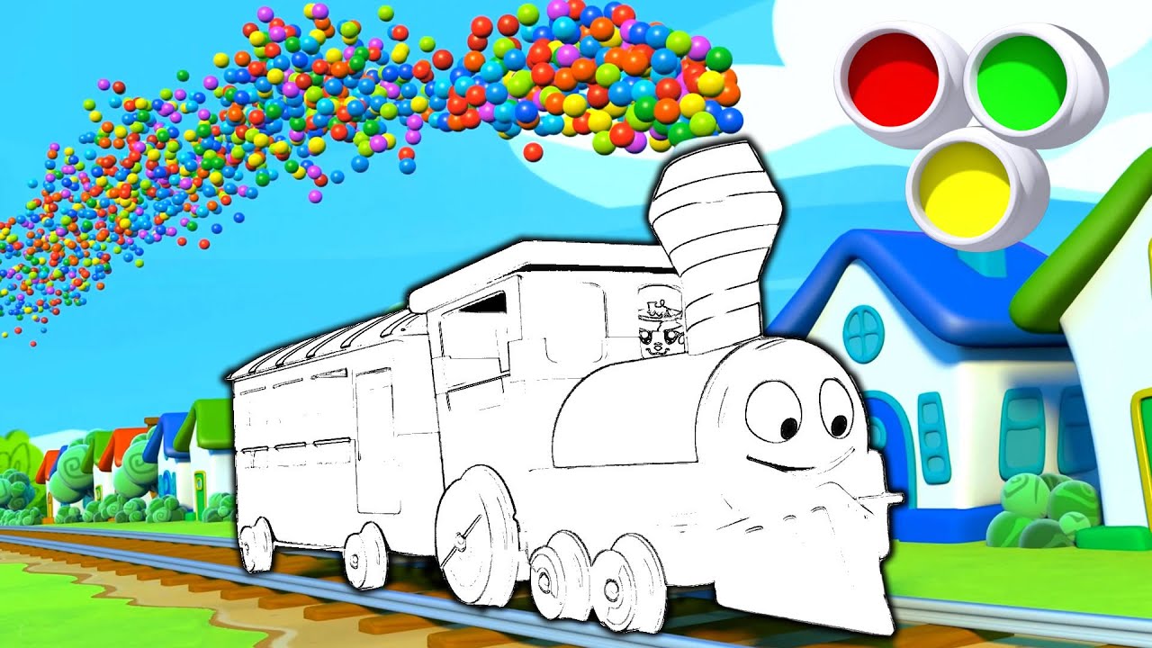 🚂🎨🖌️ Choo Choo Colors Journey with the Adventure Train - Finger Family ...