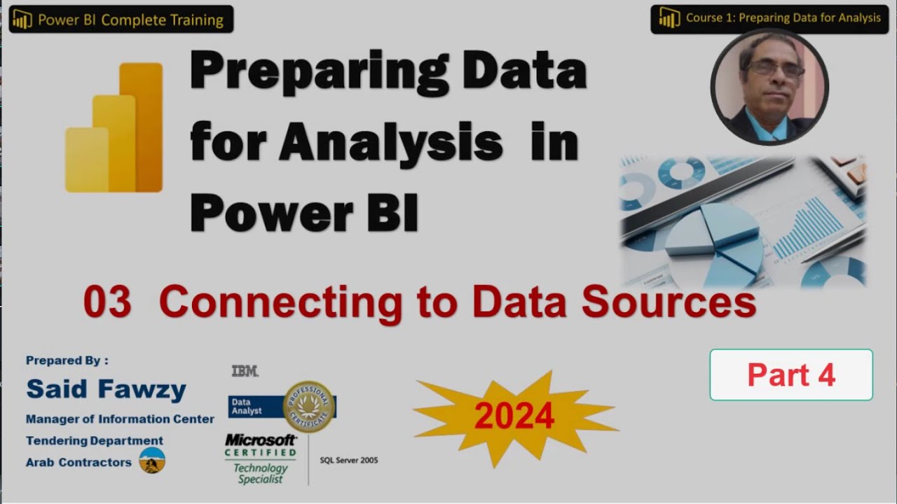Preparing Data for Analysis in Power BI: 03 Connecting to Data Sources Part 4 (Arabic) - YouTube
