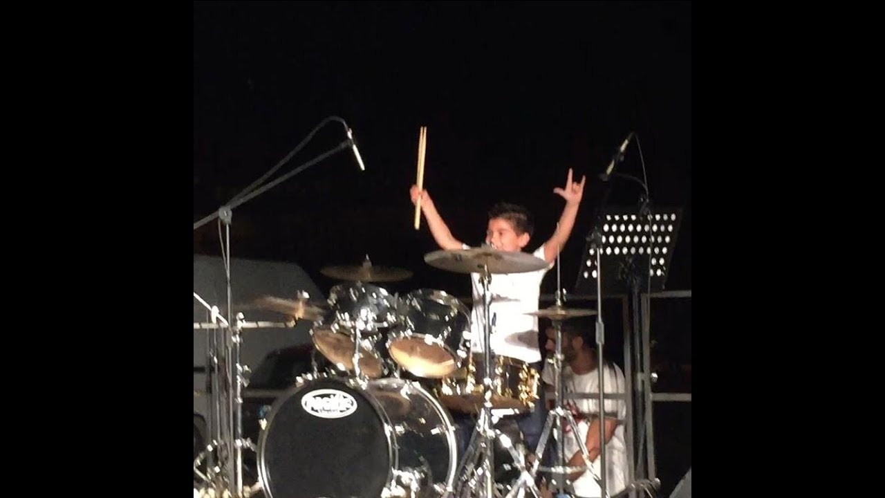 7 year old drummer's first live performance playing Nirvana - All ...