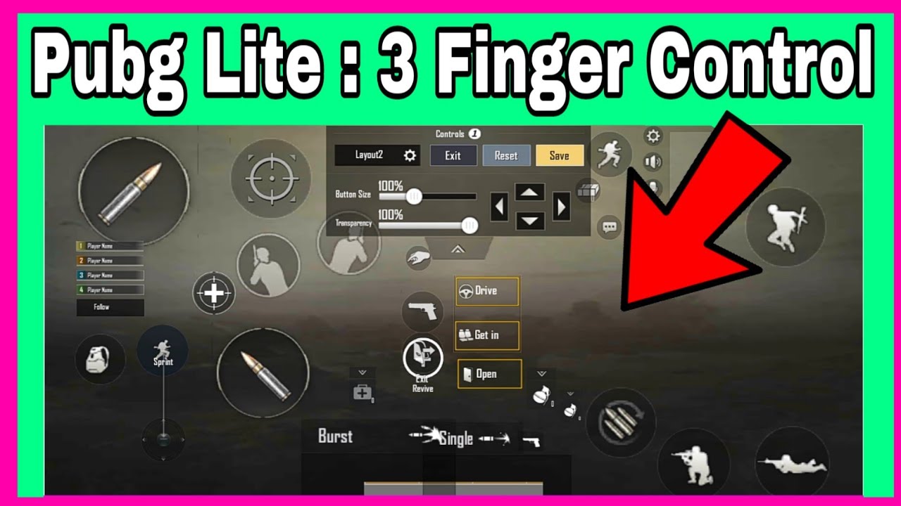 Pubg Lite My 3 Finger Control Set Up And Other Settings, Sensitivity ...