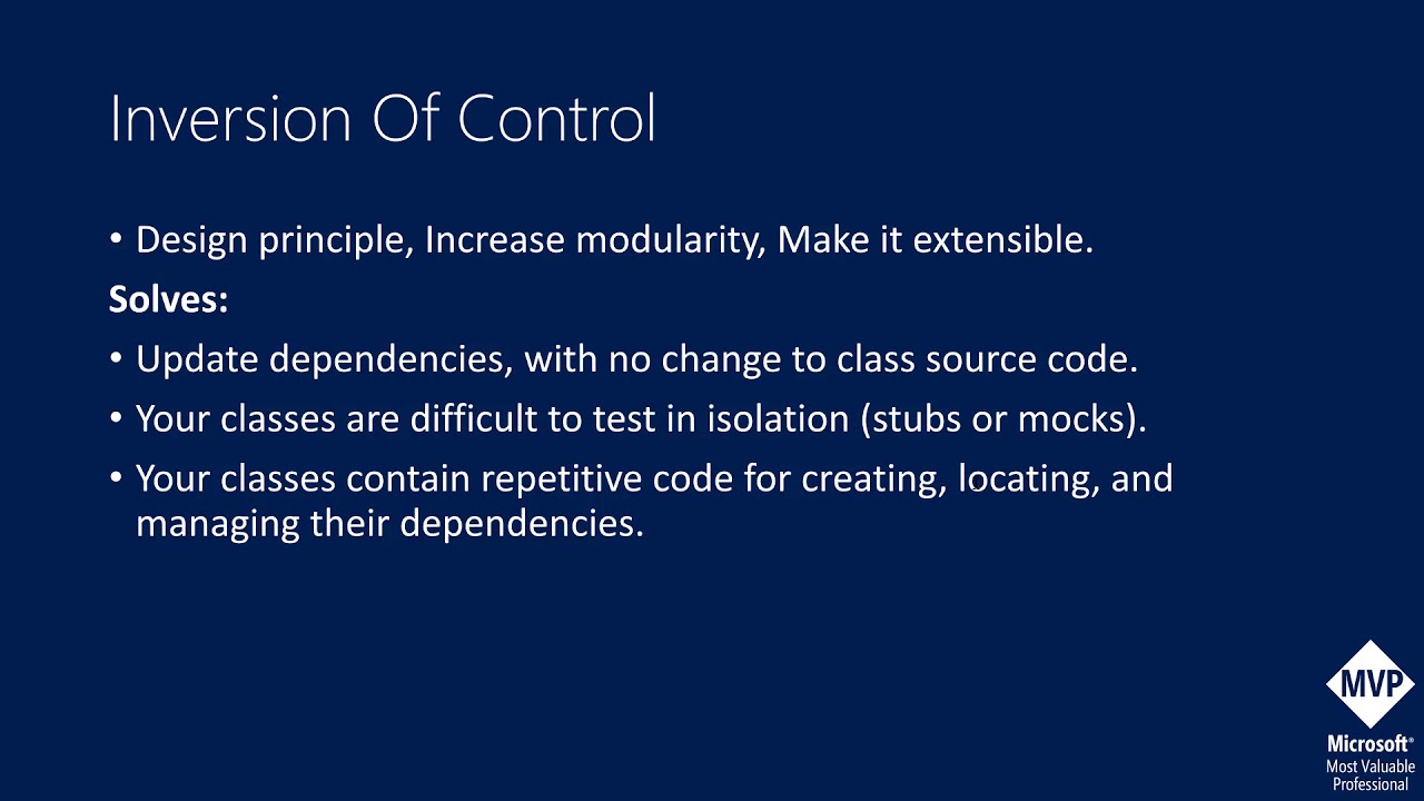 Dependency Injection Course Lesson 1 Inversion Of Control Arabic Youtube