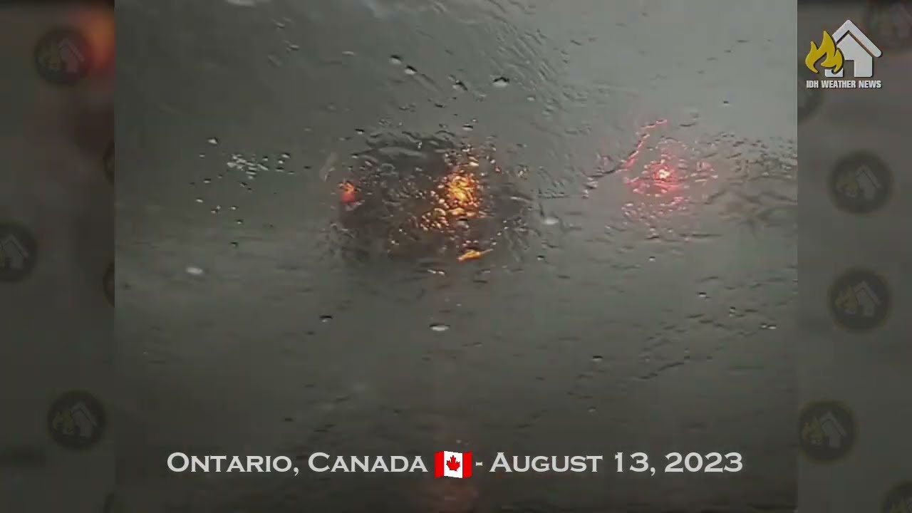 The strongest storm surge dropped a large hail in Canada! Hail in ...