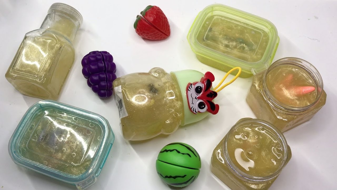 Satisfying Video | SPONGEBOB SQUARPANTS Mixing All My Slime Golden ...