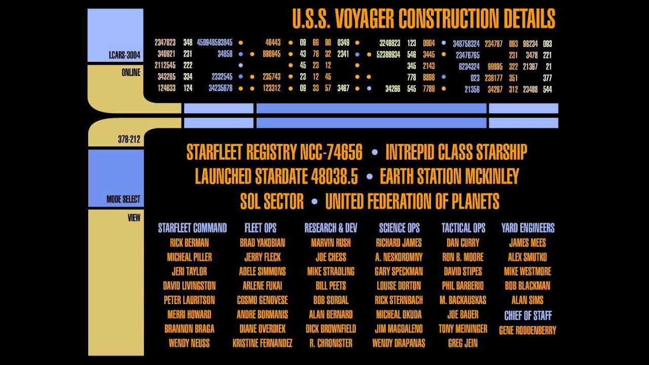 Star trek LCARS - Voyager Construction Details - YouTube