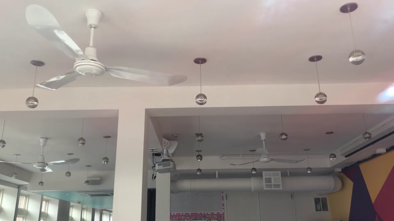 6 Envirofan Silver Line Industrial Ceiling Fans at a Community Center ...