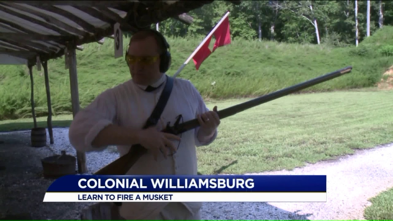 Learn how to fire a musket at Colonial Williamsburg - YouTube