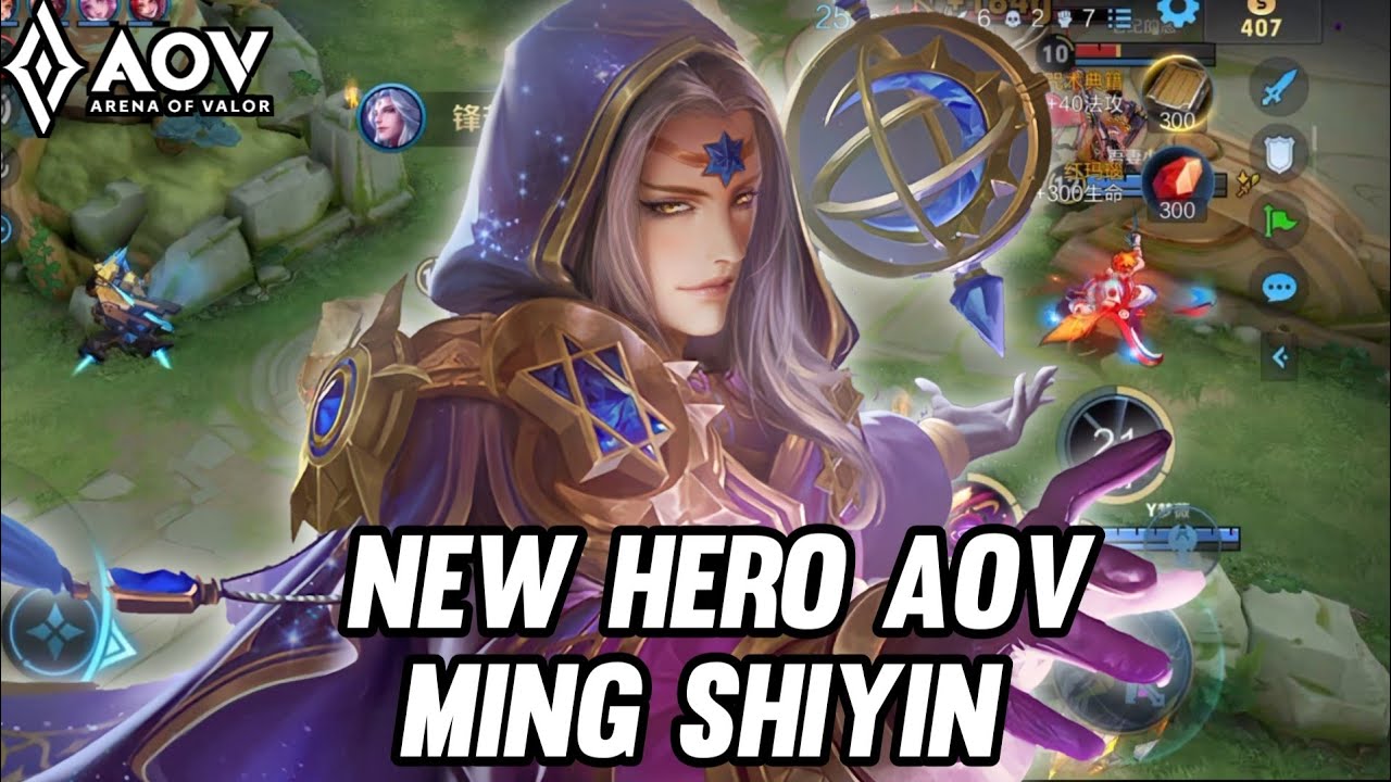 AOV : NEW HERO AOV MING SHIYIN GAMEPLAY - ARENA OF VALOR - YouTube