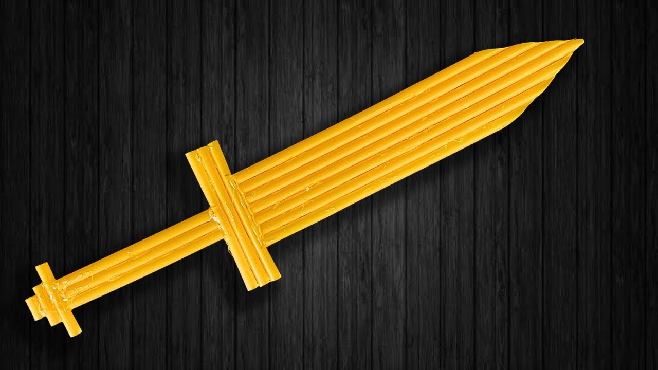 Crafting a Sword from Plastic Straws: DIY Sword Project - YouTube