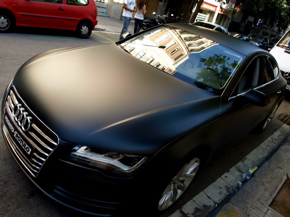 Car Wrapping Audi A7 de Azul a Negro Mate integral by Pronto Rotulo ...
