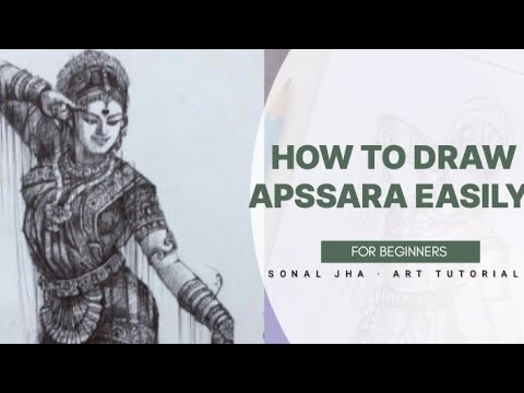 Apsara From The Heaven | How to Draw Beautiful Apsara Easy Making ...