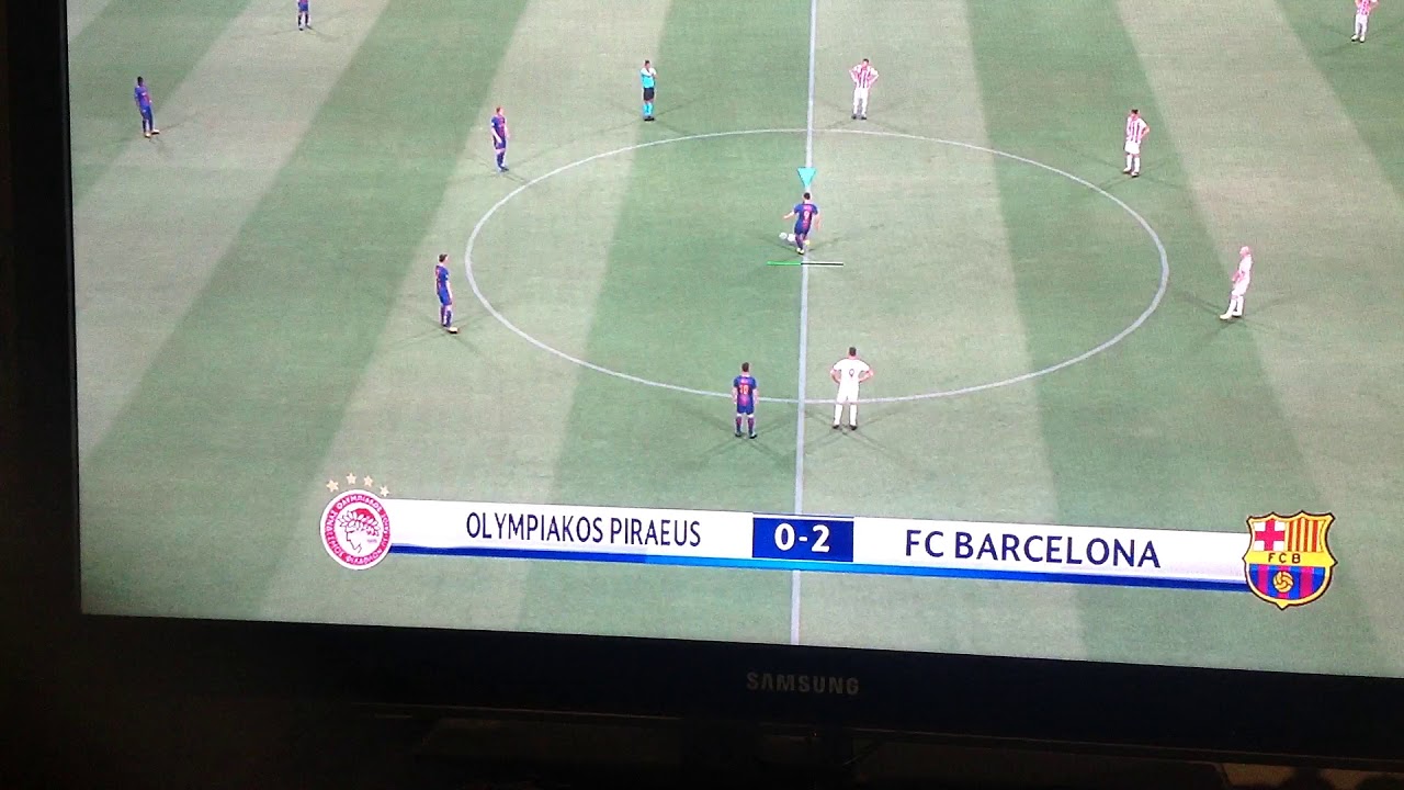 Μπαρτσελονα Ολυμπιακος champions Ligue PES 2018 - YouTube