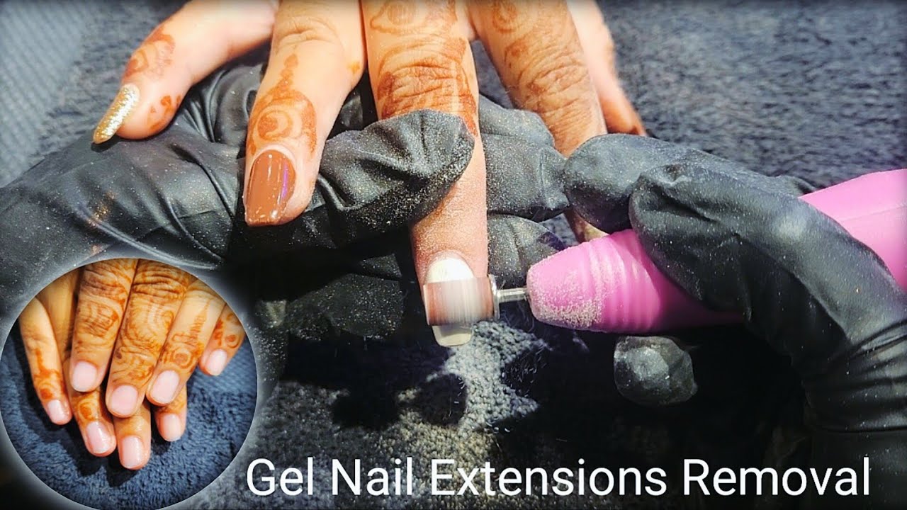 How to Safely Remove Gel Nail Extensions at Home || घर पर जेल नेल ...