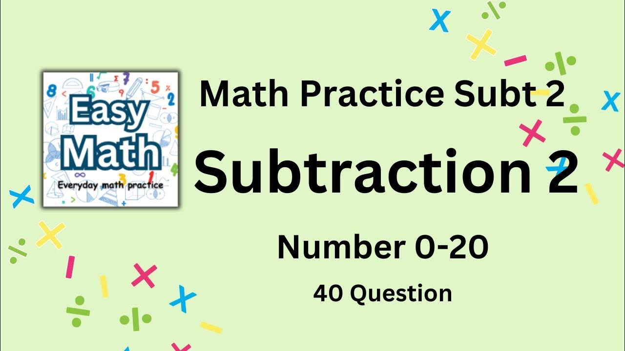 EasyMath) Everyday Math practice/Math Quiz for Kids/Subtraction 0-20 ...