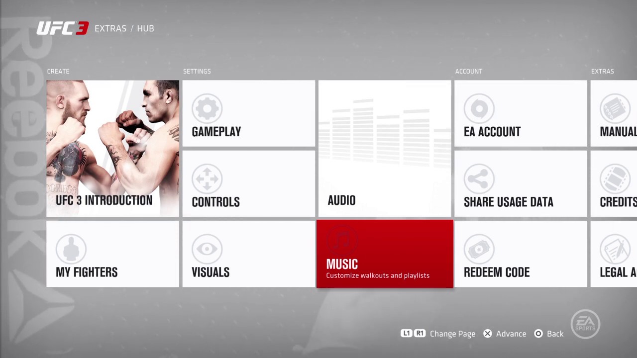 UFC 3 - All Menus Extras - UFC 3 Introduction Controls Visuals Audio ...