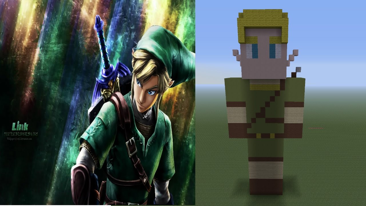 How to Make Link From LOZ Minecraft Statue - YouTube