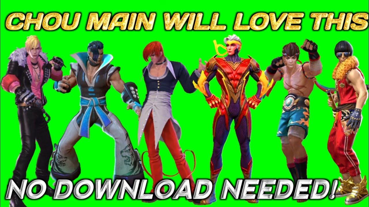 Chou All Skins Green Screen | Braxy and iNSECTiON will love this | Mlbb ...