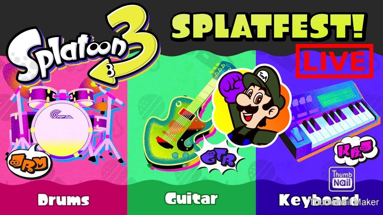 Splatoon 3 Splatfest Drums vs Guitar vs Keyboard Live Stream Playing ...