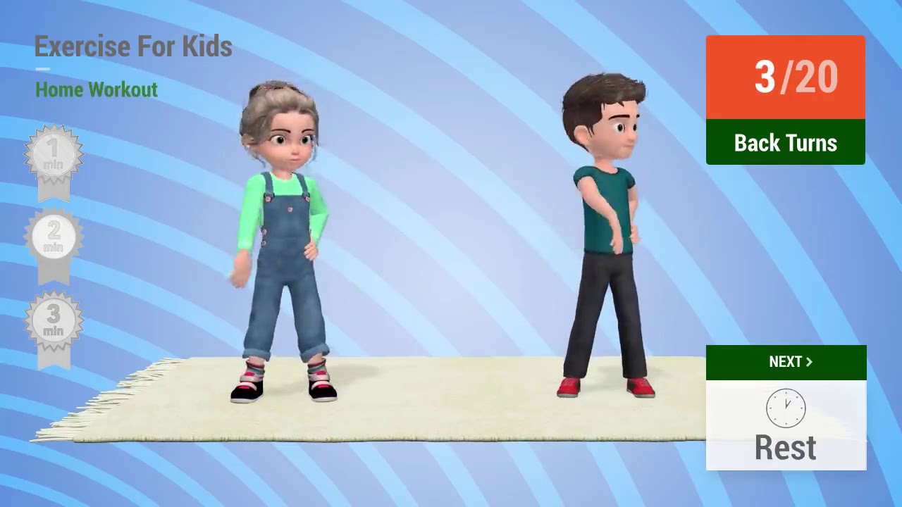 9 Min Exercise For Kids Home Workout 1 - YouTube