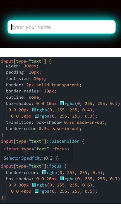 Create Stunning Neon Effect Input Fields With Css 2024 Coding Codingbasics Css Shorts