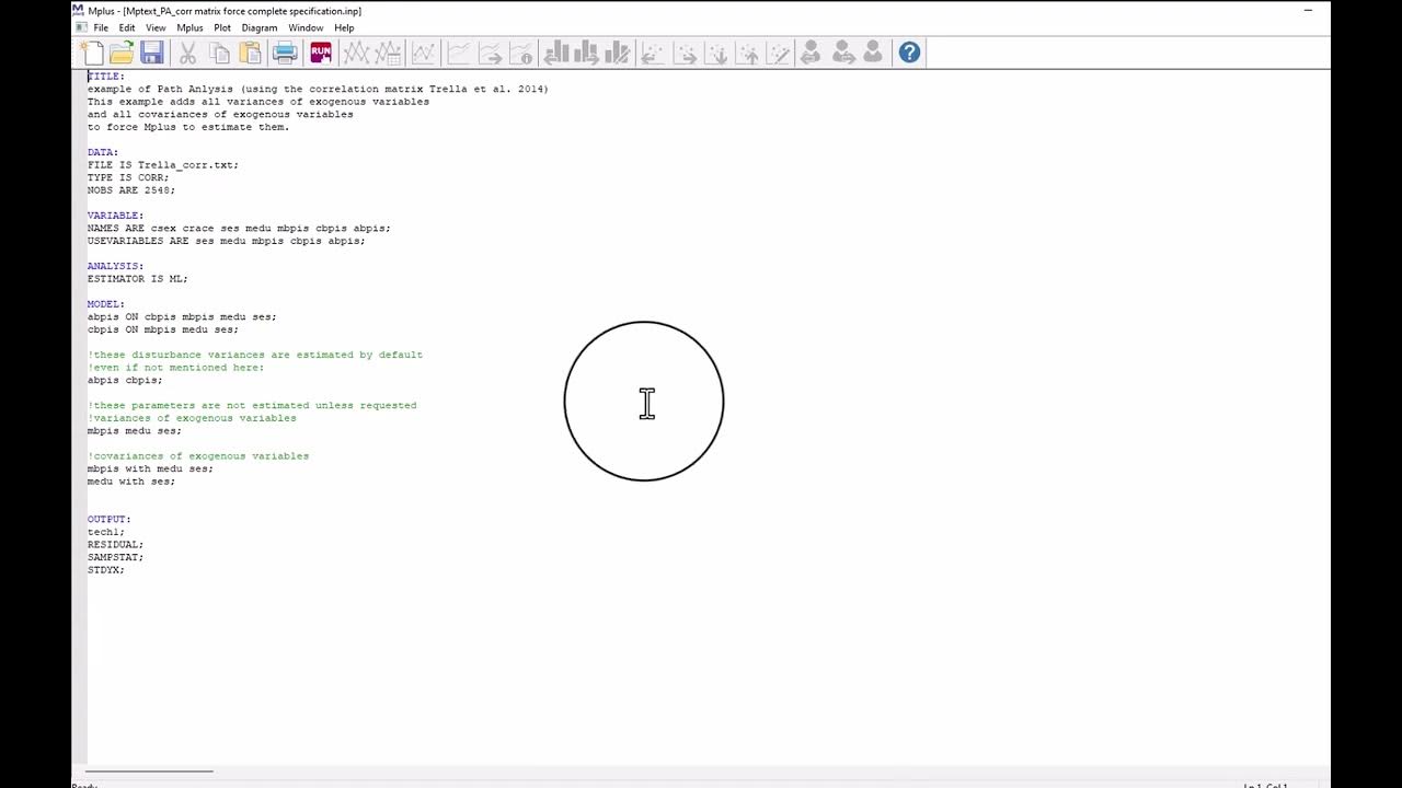Path analysis with Mplus - Model Identification and Default Settings - YouTube