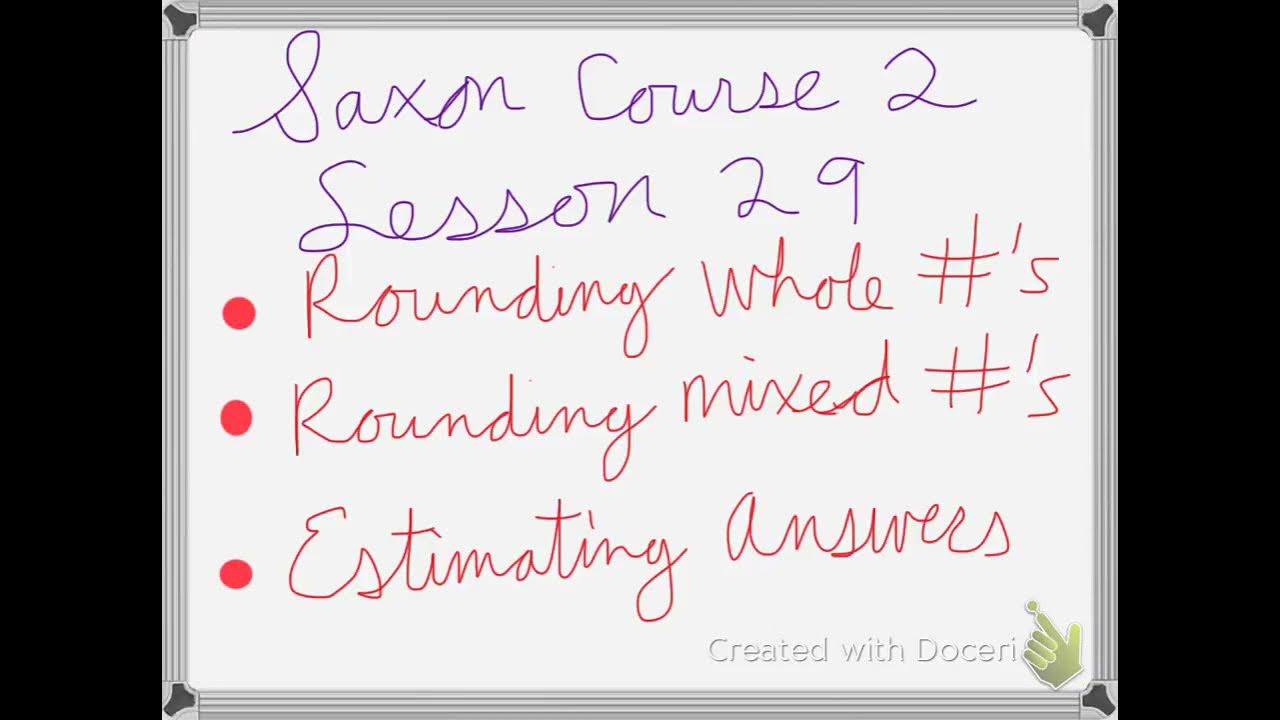 Saxon course 2 Lesson 29 - YouTube