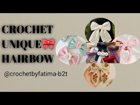 Modern Crochet Hairbows for Girls🎀||colorful,stylish,aesthetic, classy @Crochetbyfatima-b2t 