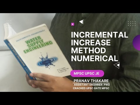 16. Incremental Increase method Numerical || Water supply Engineering ...