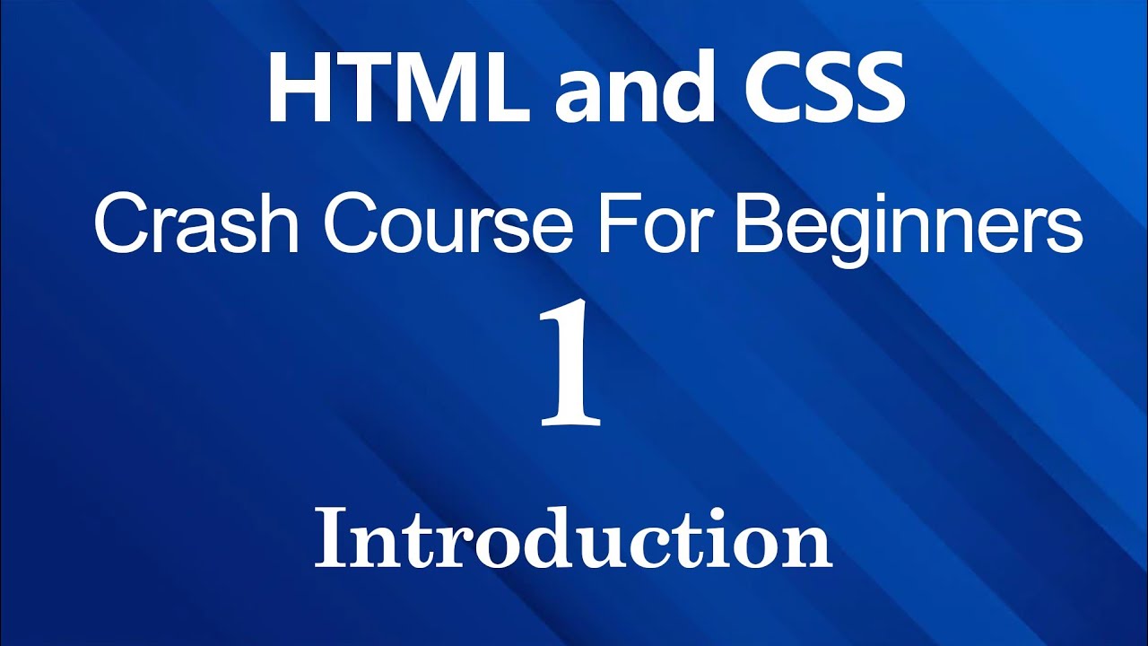 HTML and CSS 1 (introduction) - YouTube